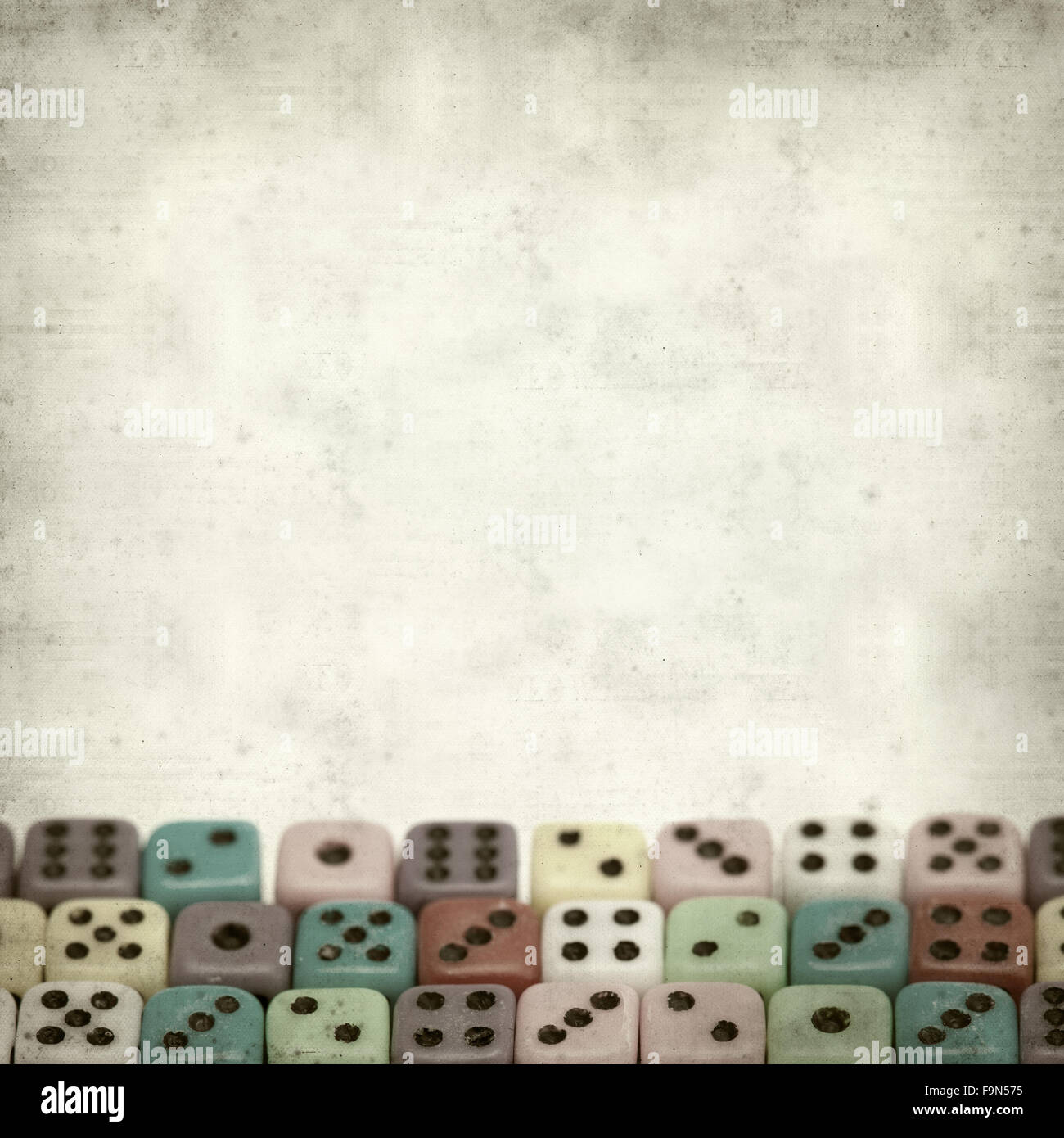 textured old paper background with many small dice Stock Photo - Alamy