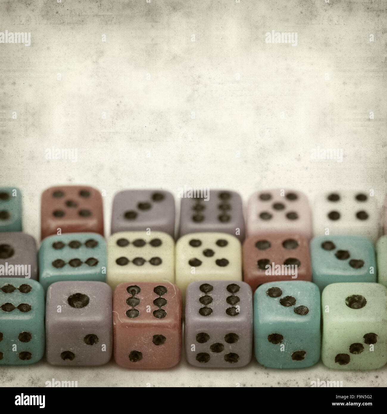 textured old paper background with many small dice Stock Photo - Alamy