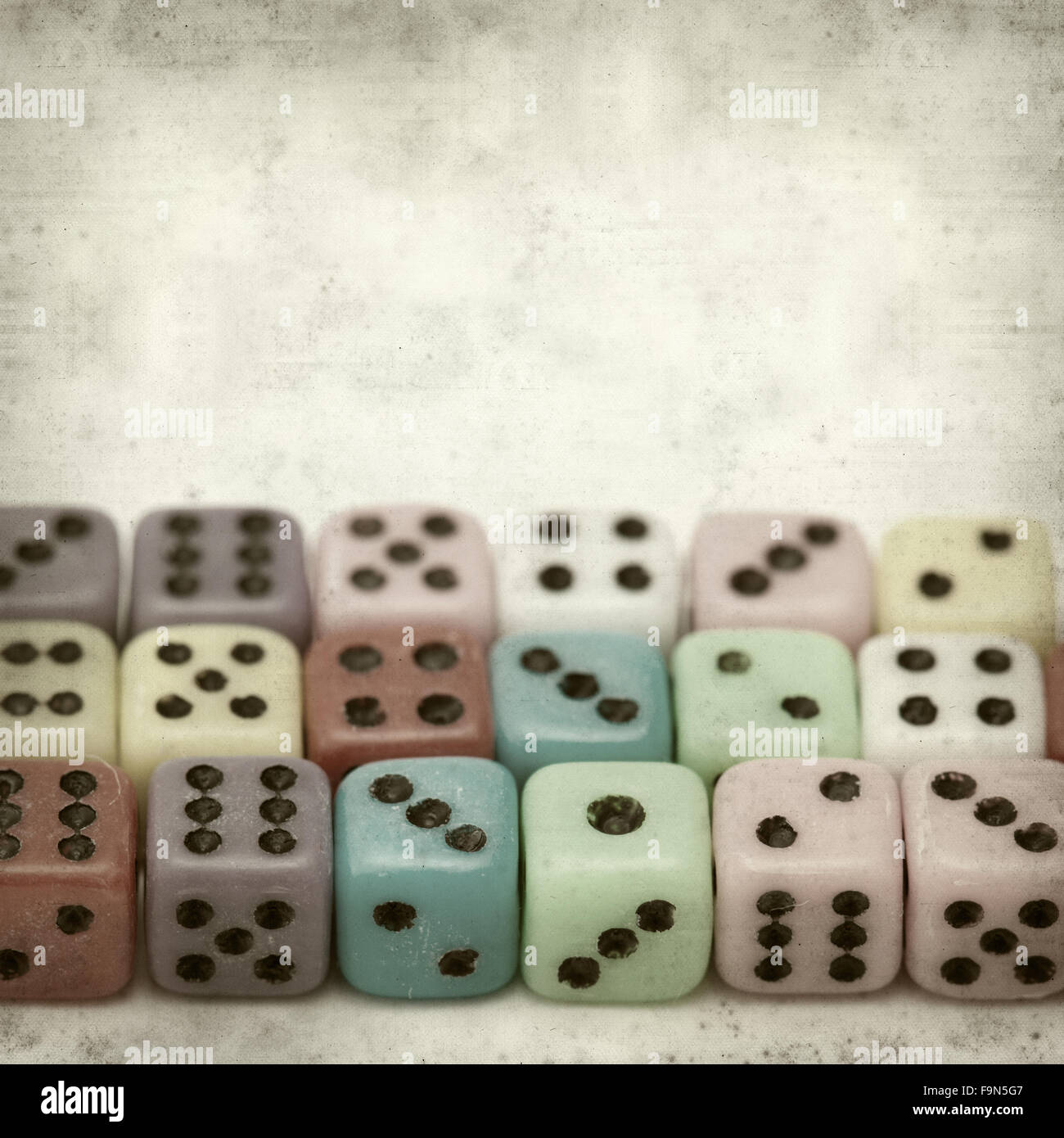 textured old paper background with many small dice Stock Photo - Alamy