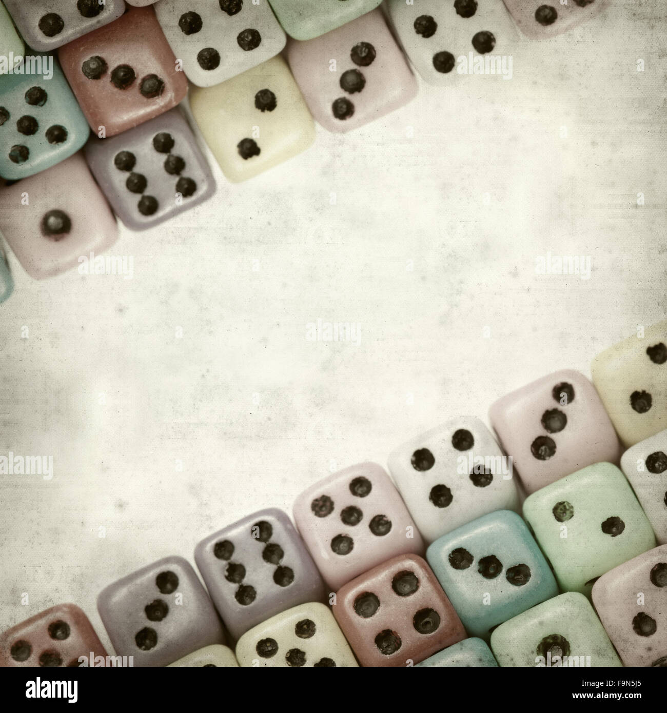 textured old paper background with many small dice Stock Photo - Alamy