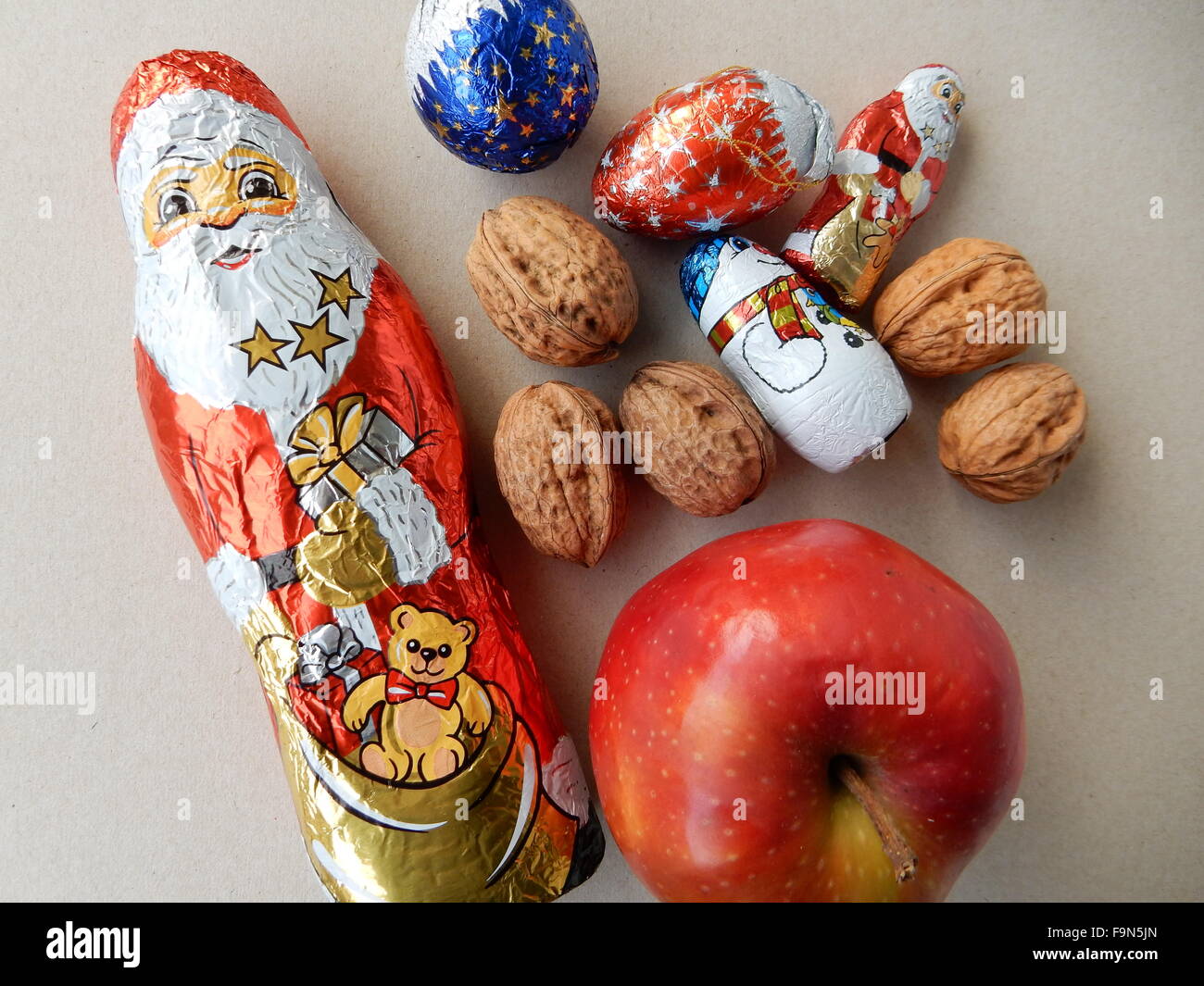 Chocolate Santa Claus Stock Photo - Alamy