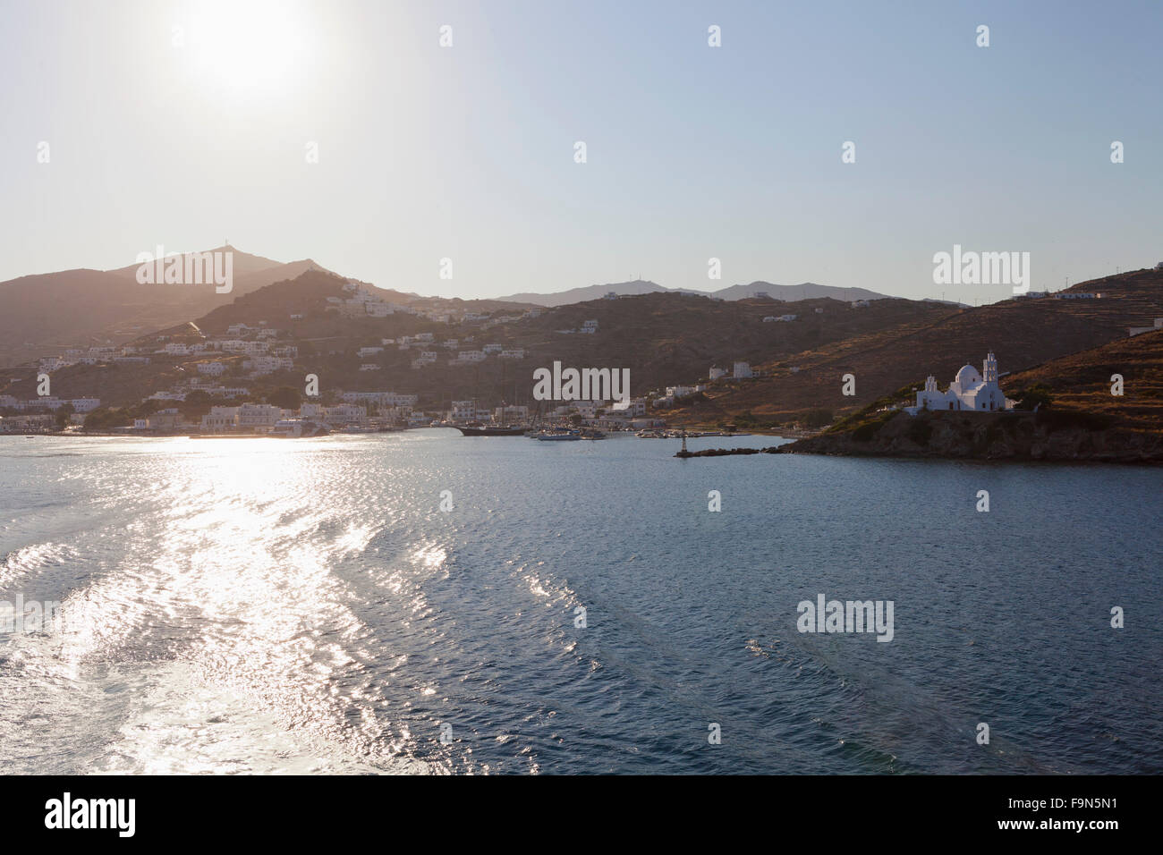 View of harbour, Ios, Greece Stock Photo - Alamy