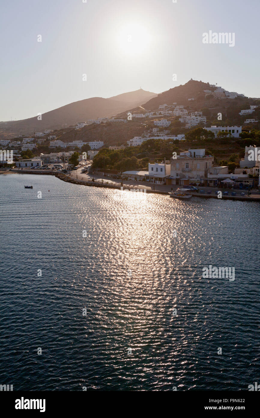 View of harbour, Ios, Greece Stock Photo - Alamy