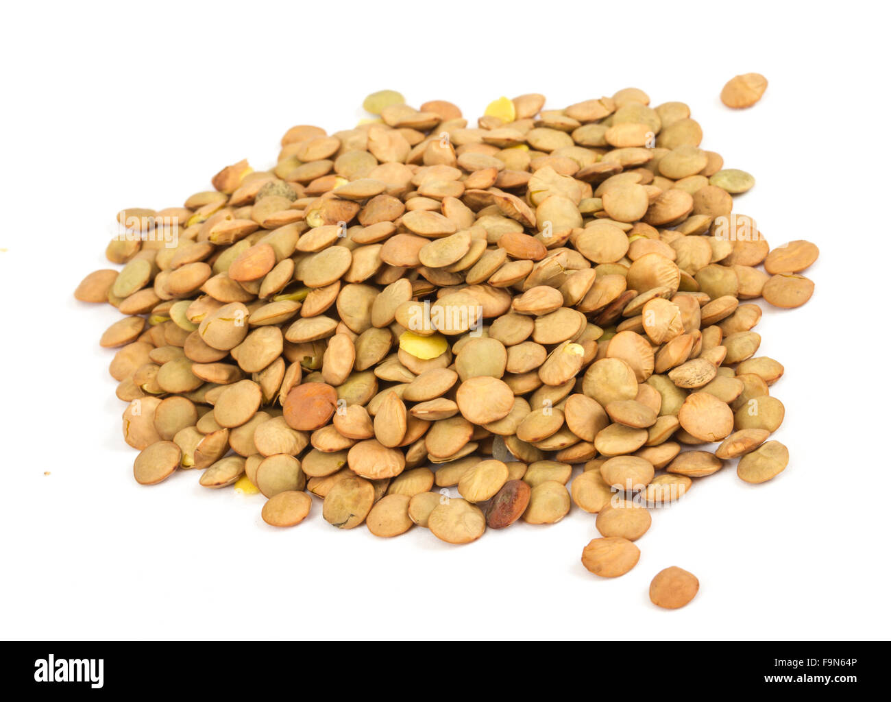 Lentils Isolated on White Background Stock Photo - Alamy