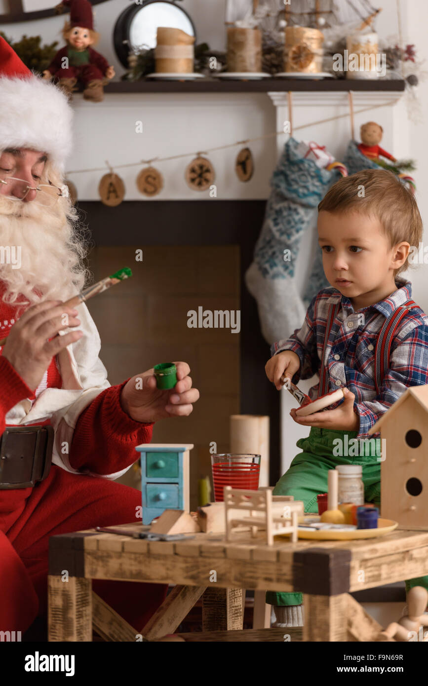 Painting father christmas santa claus hi-res stock photography and ...