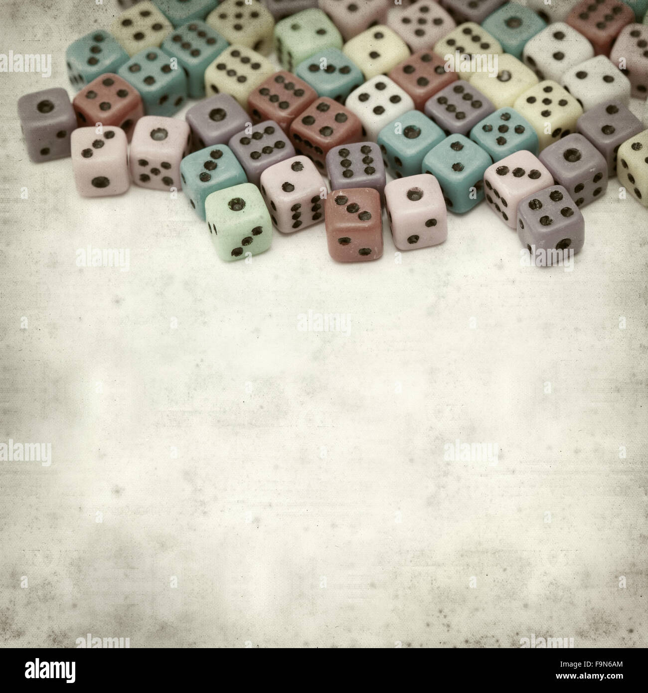 textured old paper background with many small dice Stock Photo - Alamy