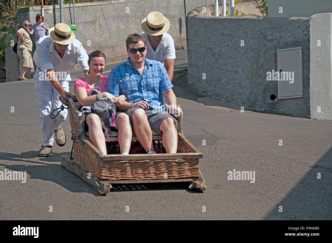 Madeira wicker sledge hi-res stock photography and images - Alamy