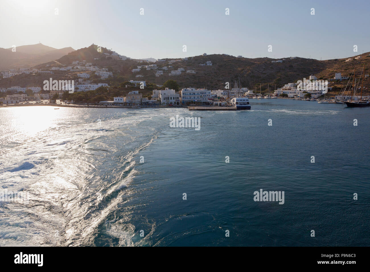View of harbour, Ios, Greece Stock Photo - Alamy