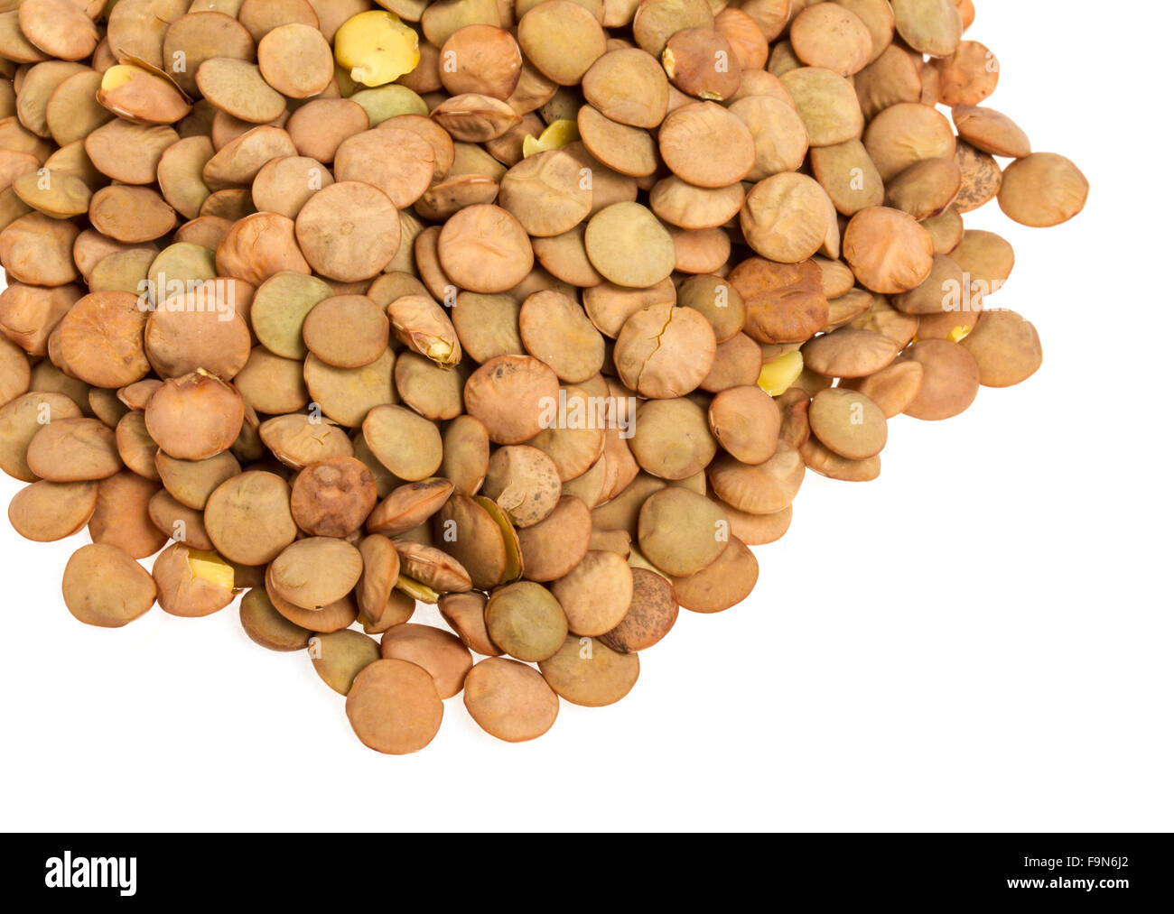 Lentils Isolated on White Background Stock Photo - Alamy
