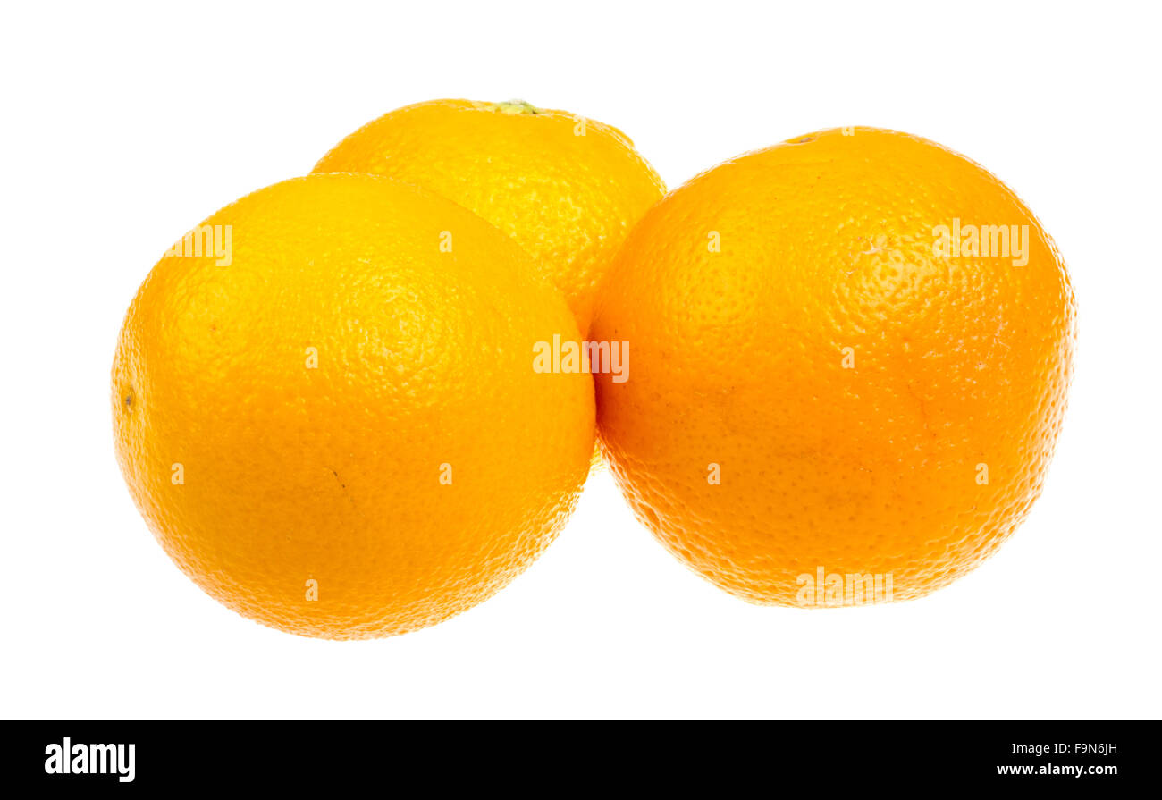 Ripe orange isolated on white background Stock Photo - Alamy