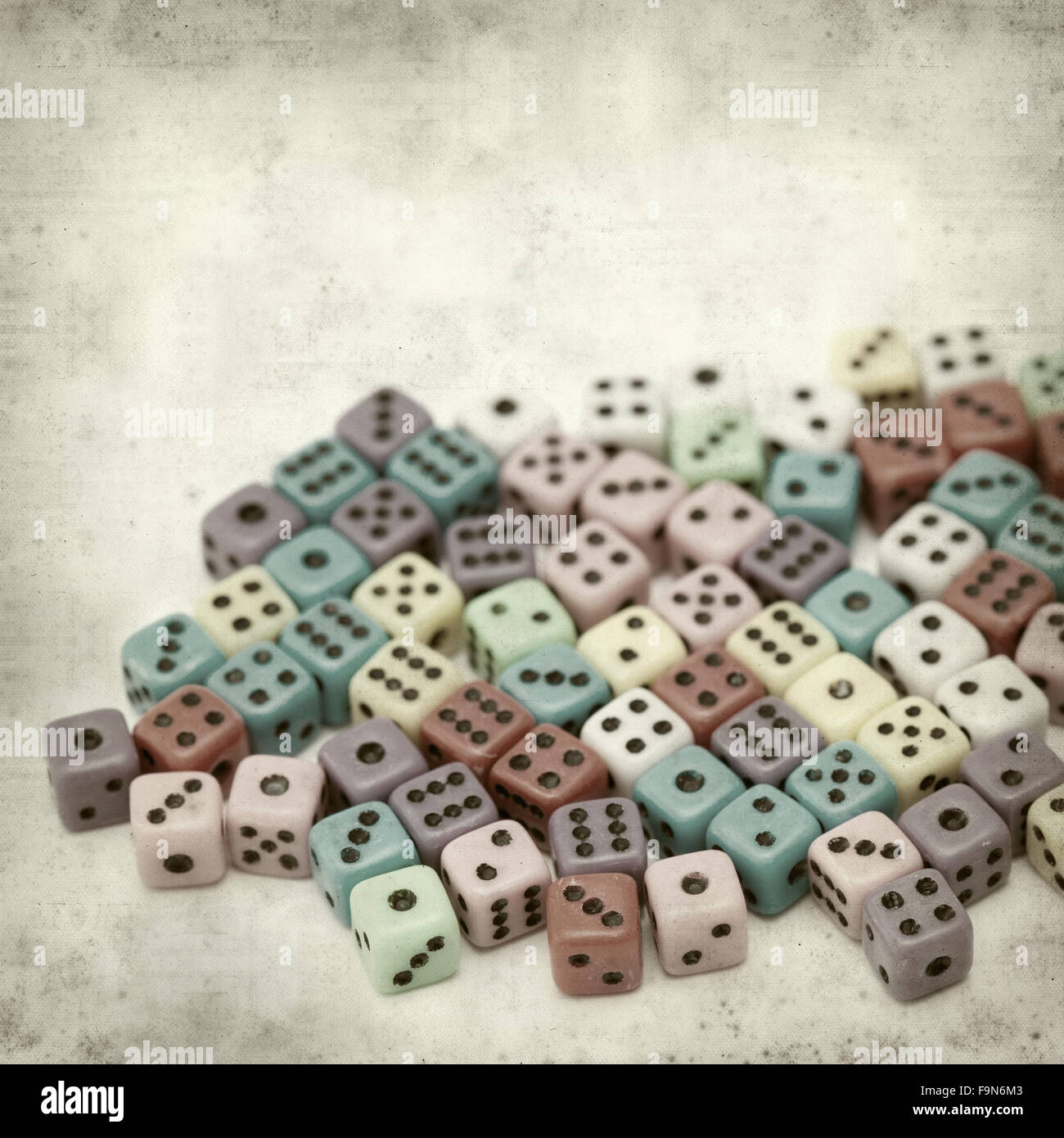 textured old paper background with many small dice Stock Photo - Alamy