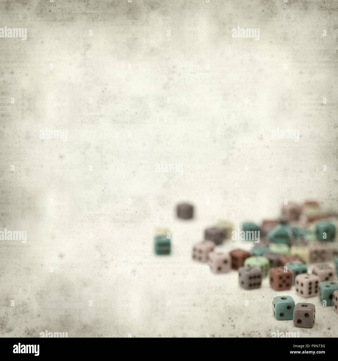 textured old paper background with many small dice Stock Photo - Alamy