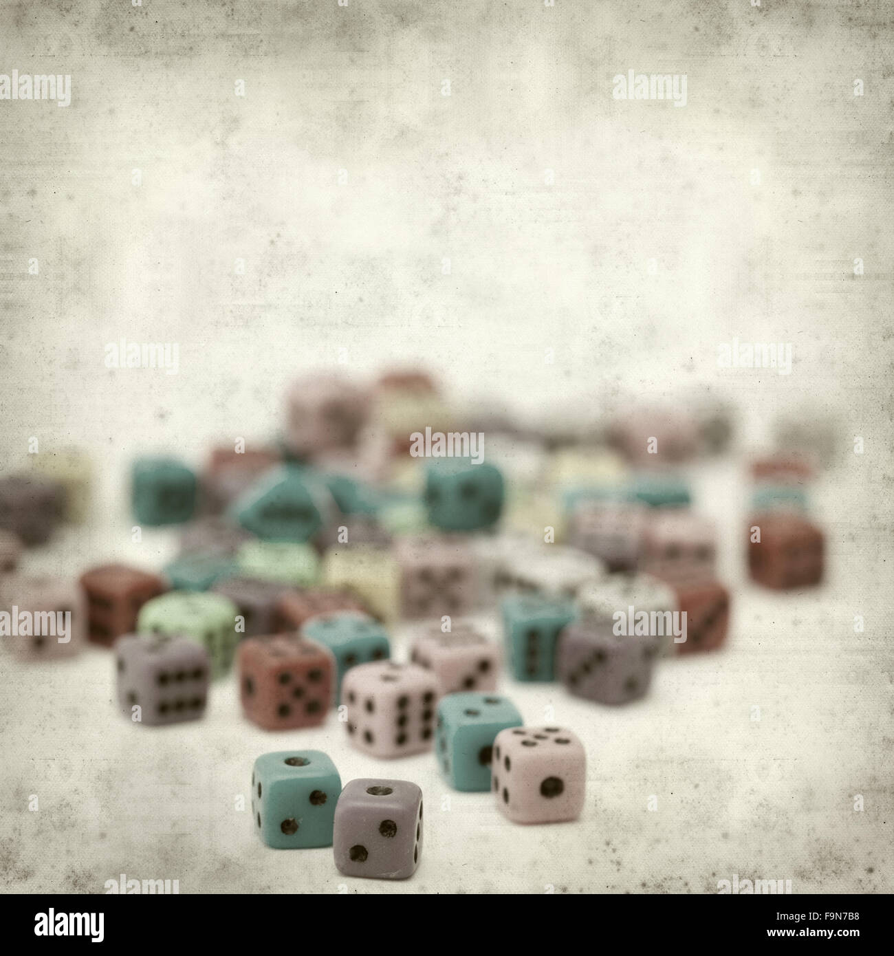 textured old paper background with many small dice Stock Photo - Alamy
