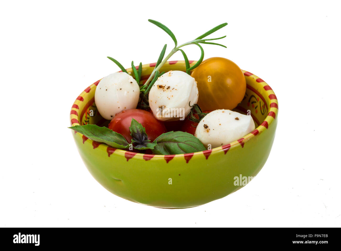 Caprese salad studio isolated macro Stock Photo - Alamy