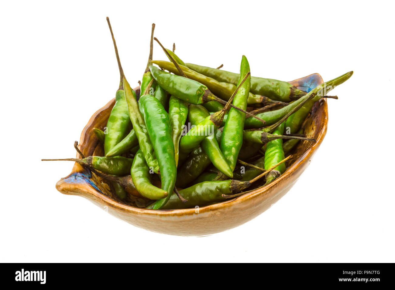 Green chilli pepper isolated Stock Photo - Alamy