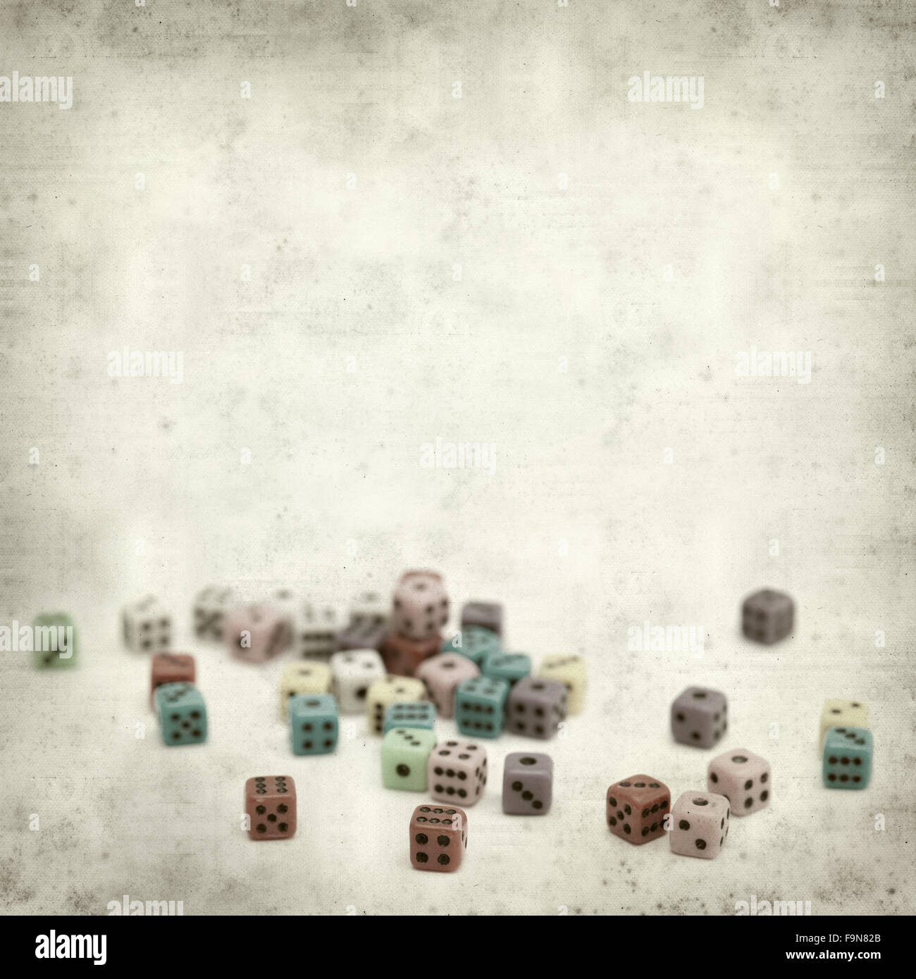 textured old paper background with many small dice Stock Photo - Alamy