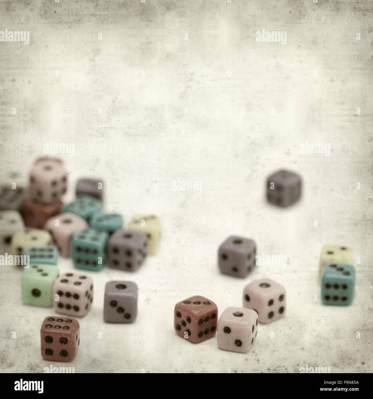 textured old paper background with many small dice Stock Photo - Alamy