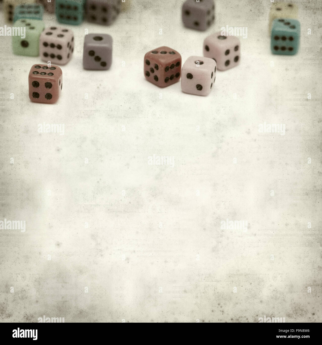 textured old paper background with many small dice Stock Photo - Alamy