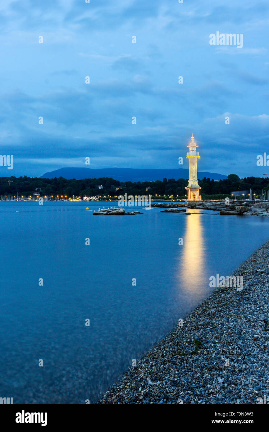Geneva lighthouse hi-res stock photography and images - Alamy