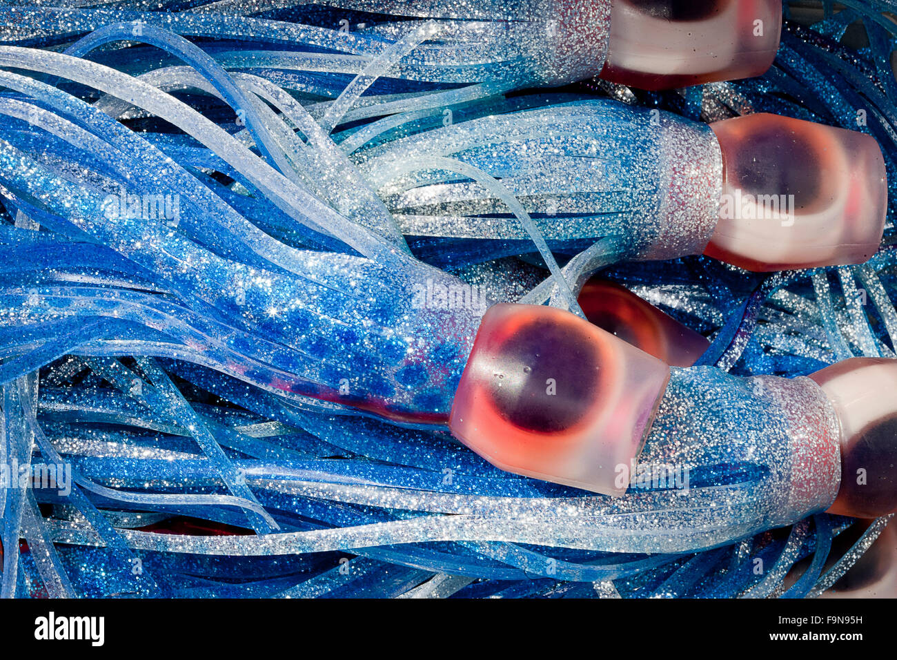 Creepy fishing lures with giant eyes staring Stock Photo - Alamy