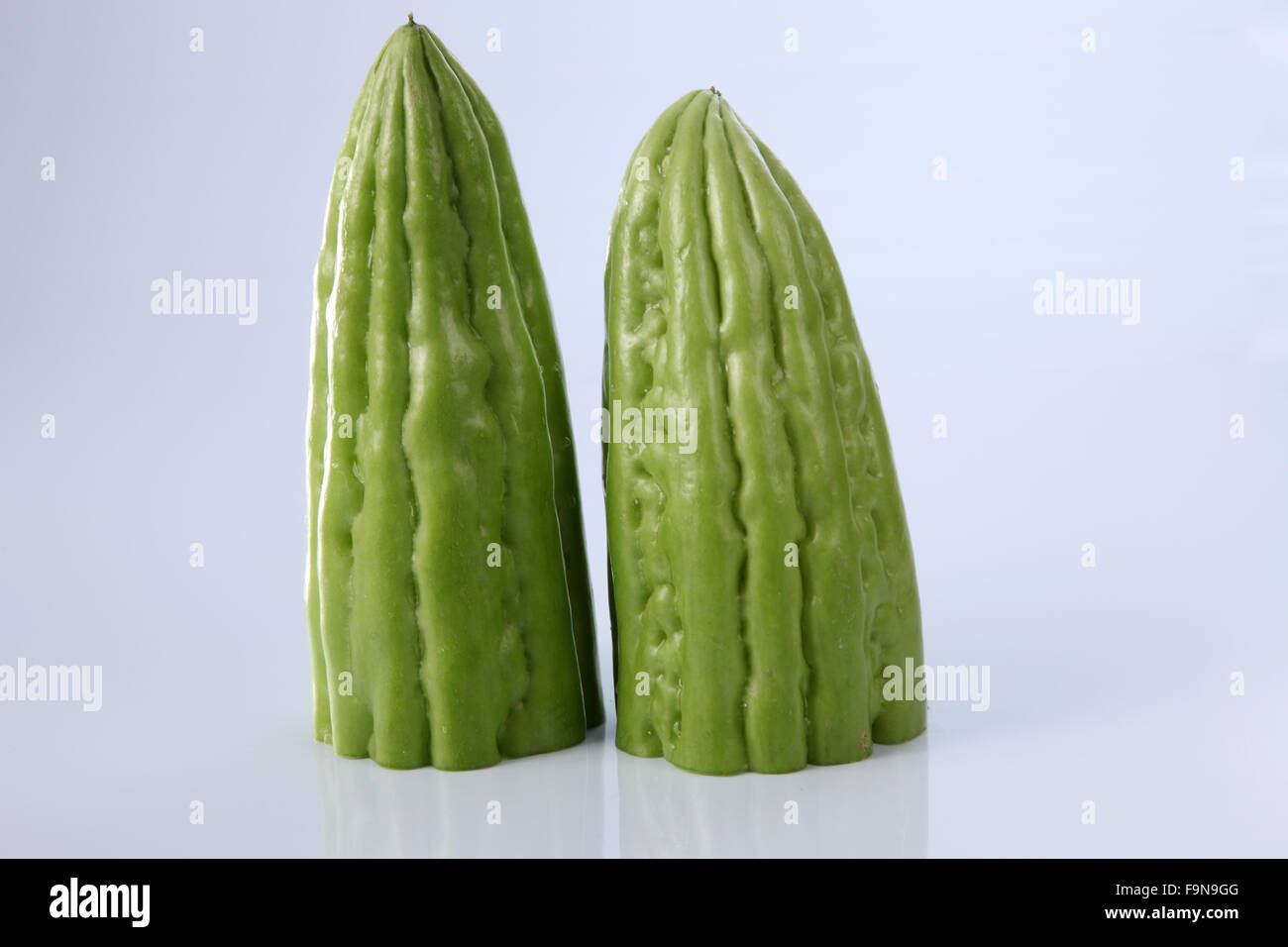 bitter guard on the white background Stock Photo - Alamy