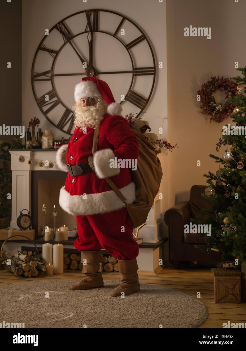 Santa Claus Portrait at Home Stock Photo - Alamy