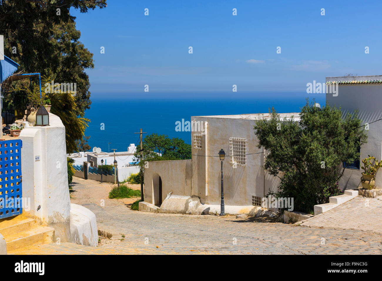 Old arabic town in Tunisia - Sidi Bu Said Stock Photo - Alamy