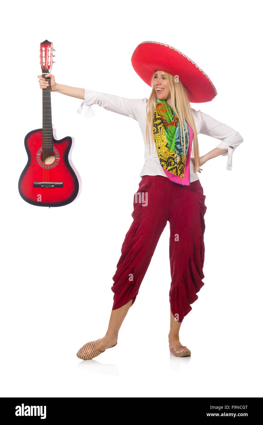 Person wearing sombrero hat Cut Out Stock Images & Pictures - Alamy