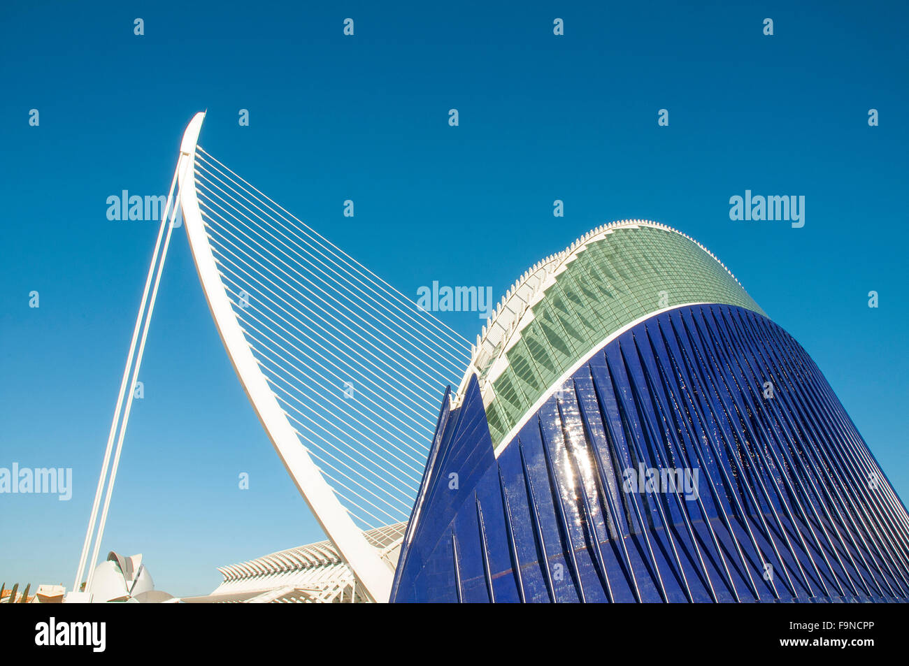 The Agora and view City of Arts and Sciences, Valencia, Spain Stock ...