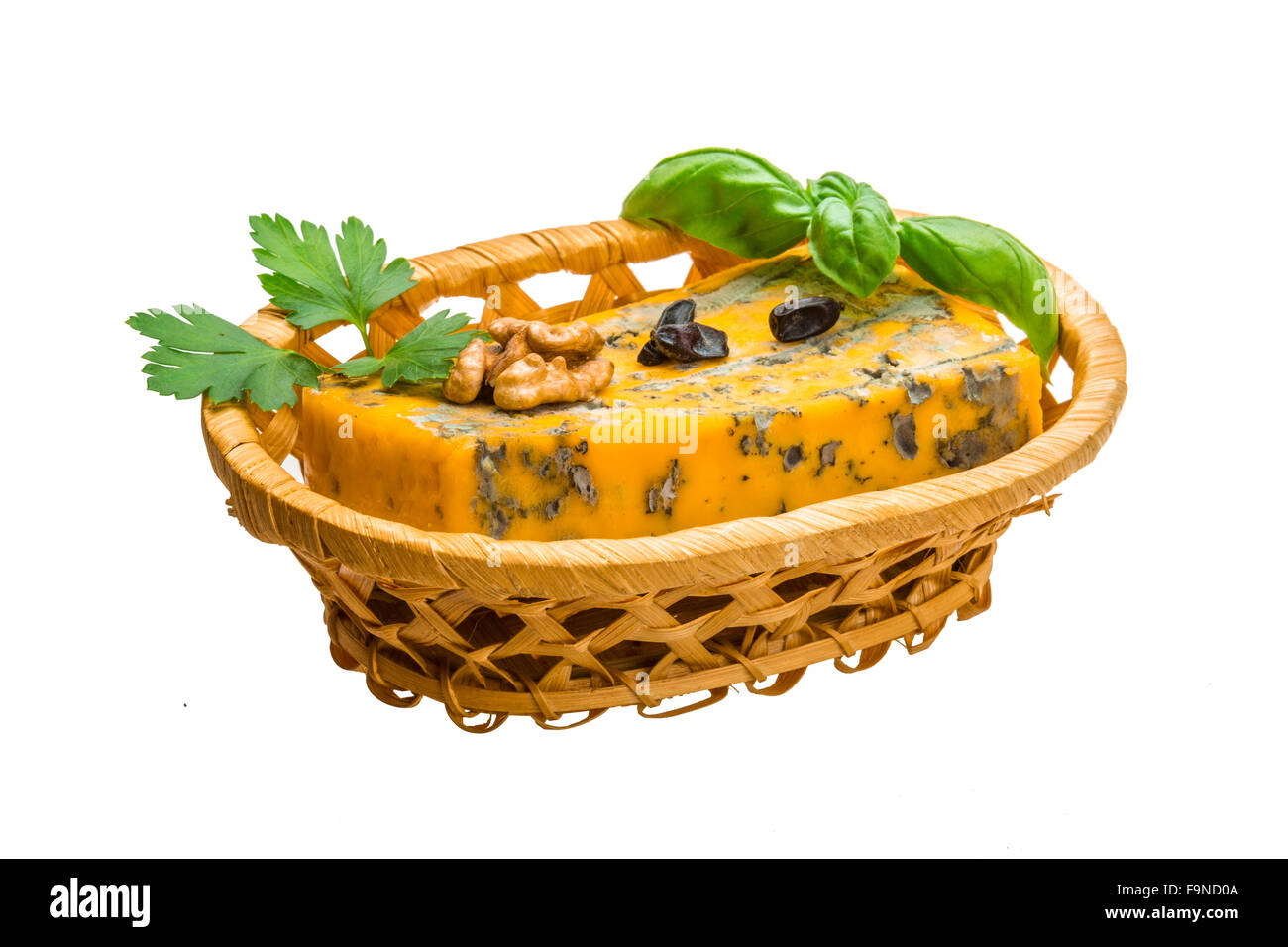 Gold cheese with mould Stock Photo - Alamy