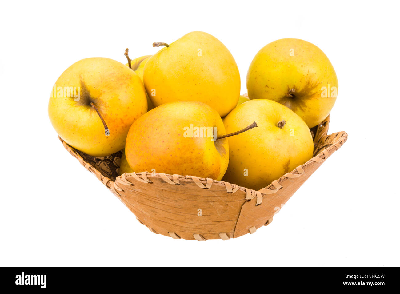 Yellow apple isolated Stock Photo - Alamy