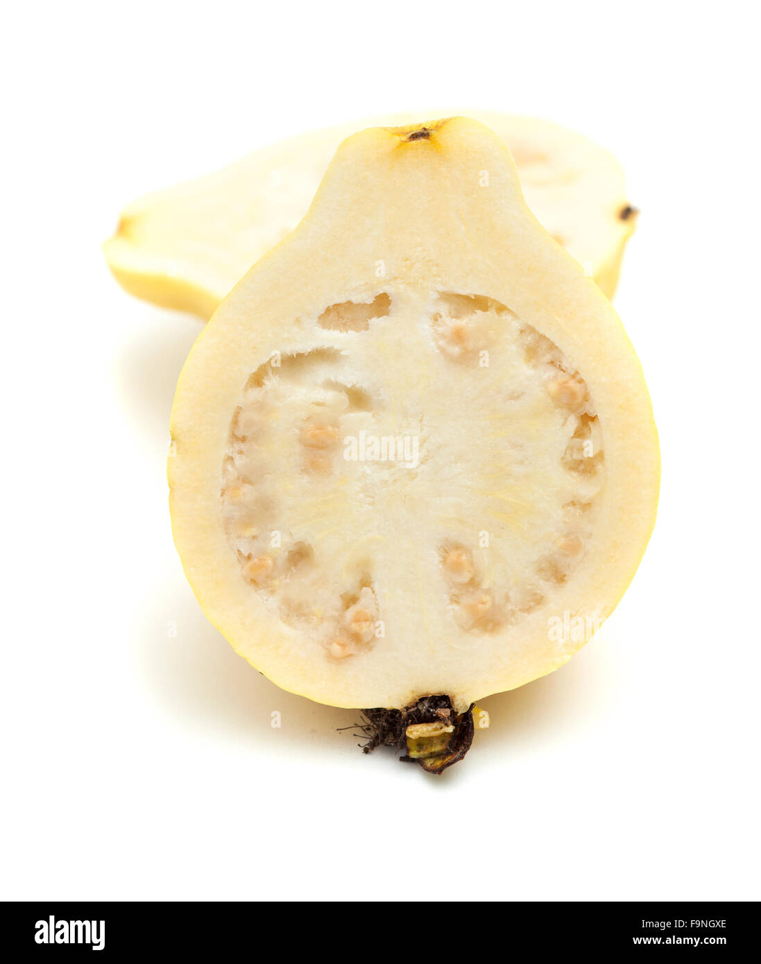 yellow guava fruit isolated on white background Stock Photo - Alamy
