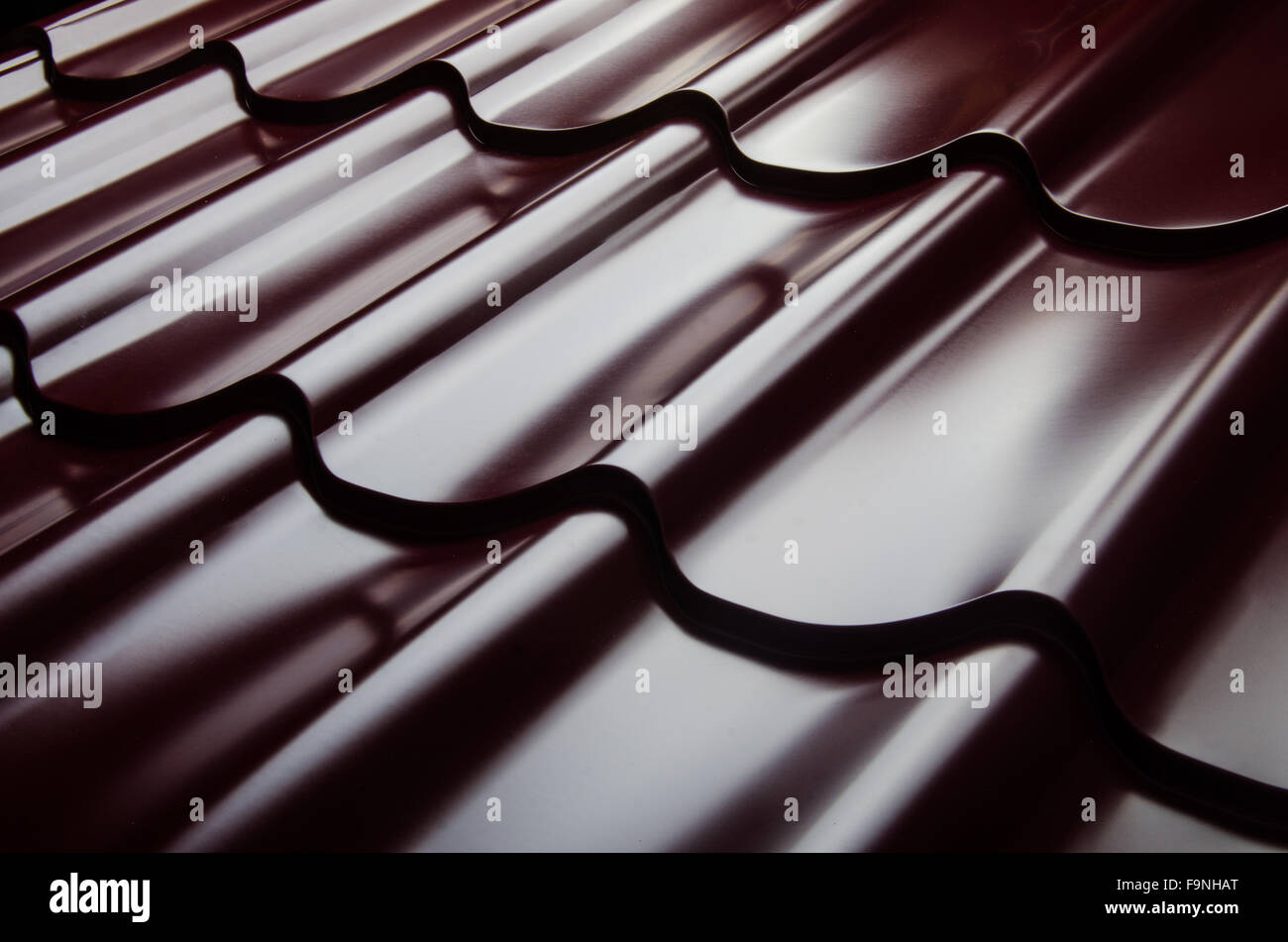 Close up of metal roof tile Stock Photo - Alamy