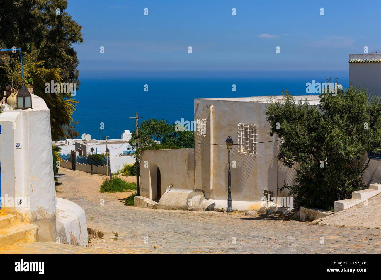 Old arabic town in Tunisia - Sidi Bu Said Stock Photo - Alamy