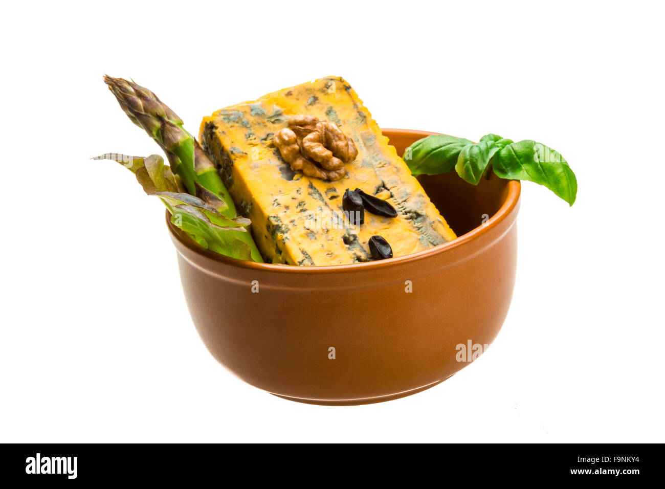 Gold cheese with mould Stock Photo - Alamy