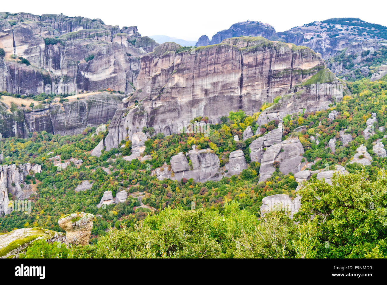 Meteora cliffs and monasteries Stock Photo - Alamy