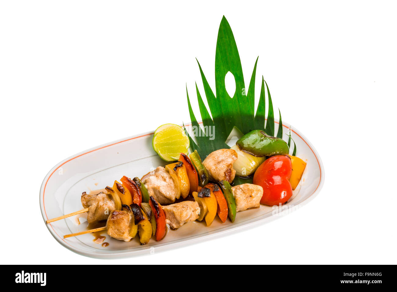 Pork barbecue with vegetables Thai style Stock Photo - Alamy