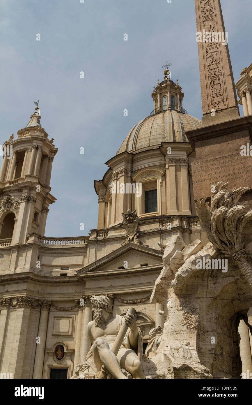 Saint Agnese in Agone in Piazza Navona, Rome, Italy Stock Photo - Alamy