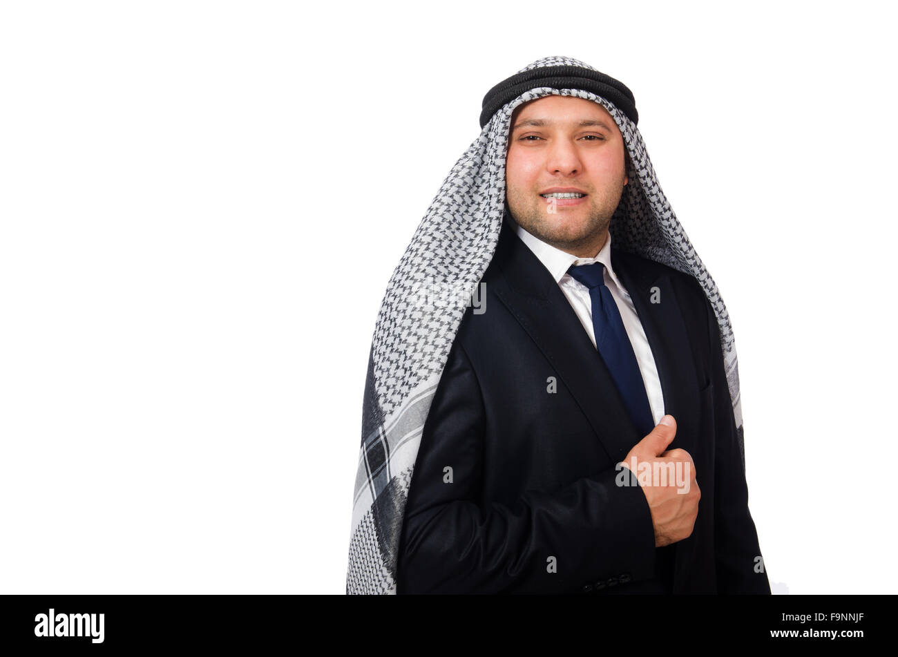 Arab businessman isolated on white Stock Photo - Alamy