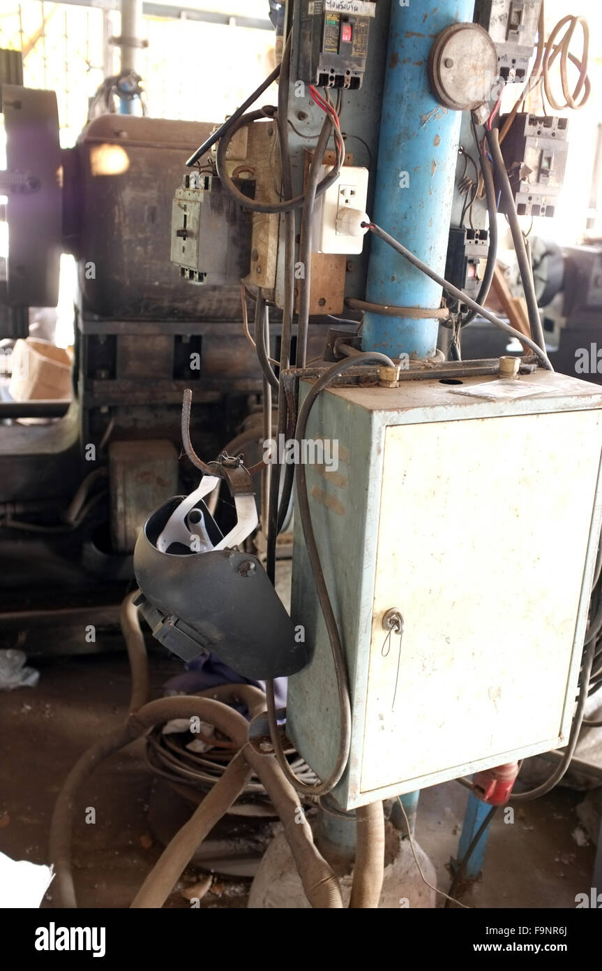 Industrial workshop with tool and machinery Stock Photo - Alamy