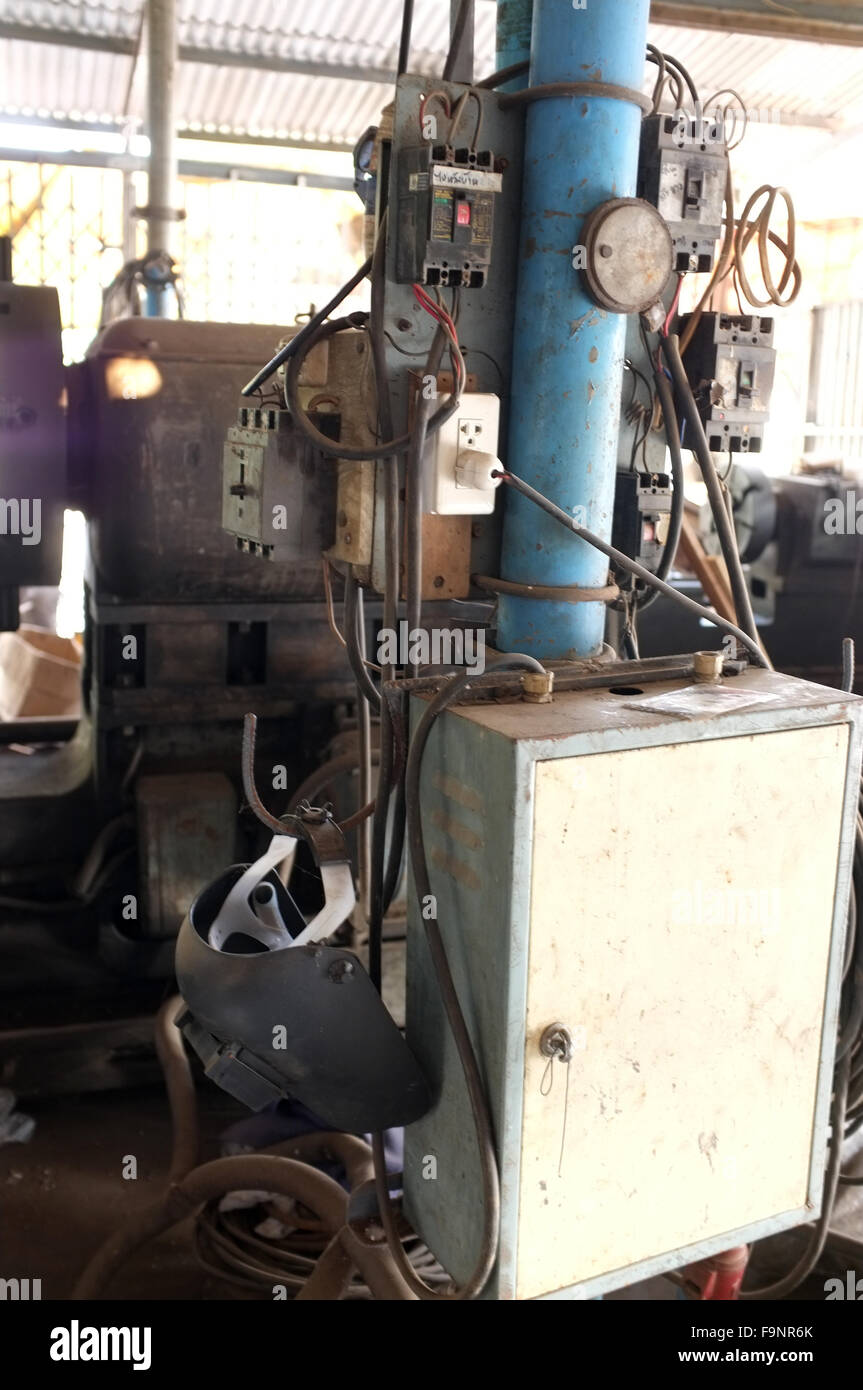 Industrial workshop with tool and machinery Stock Photo - Alamy