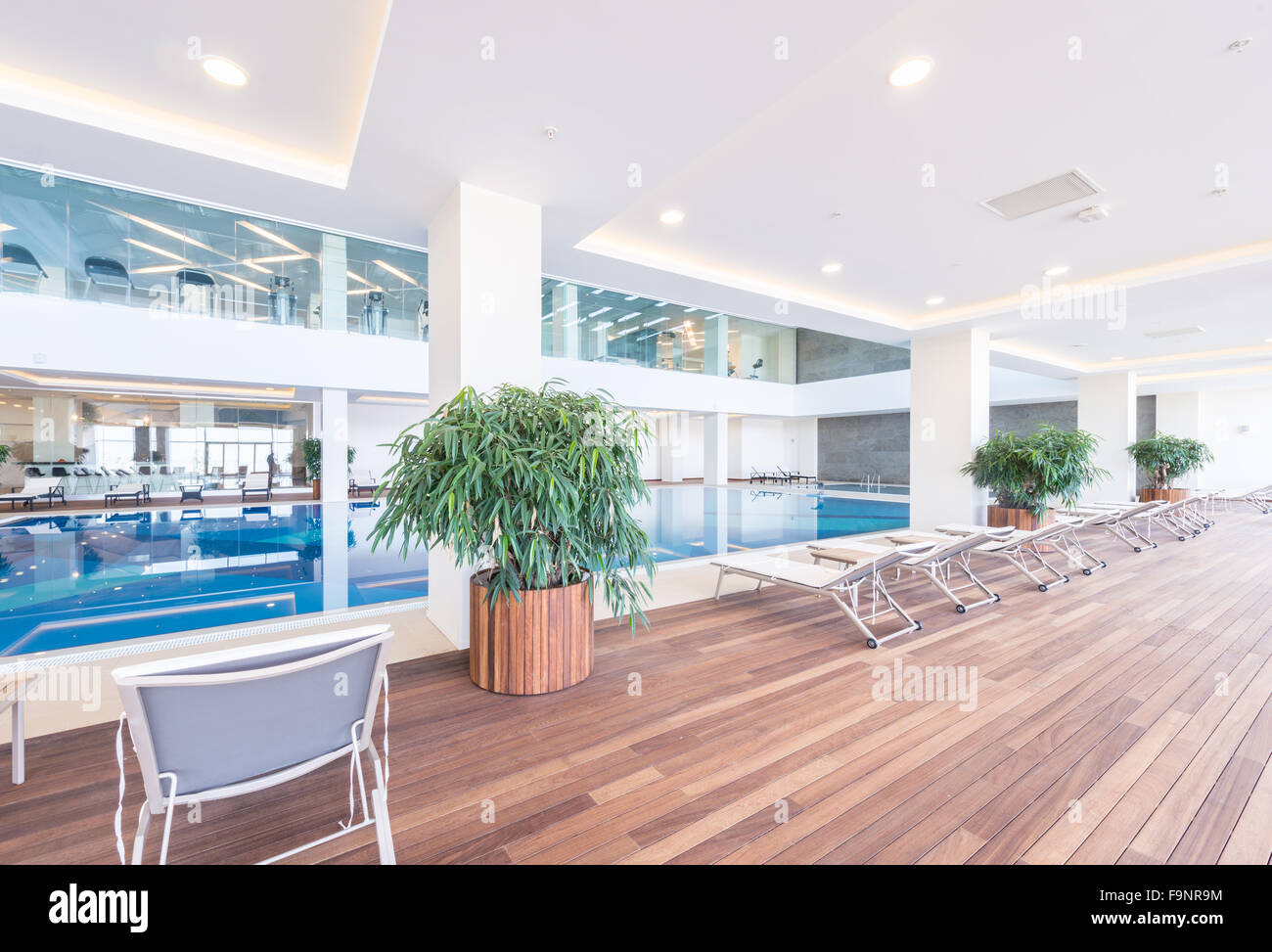 Indoor swimming pool in healthy concept Stock Photo - Alamy