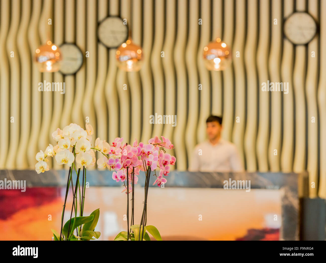 Hotel lobby with modern design Stock Photo - Alamy