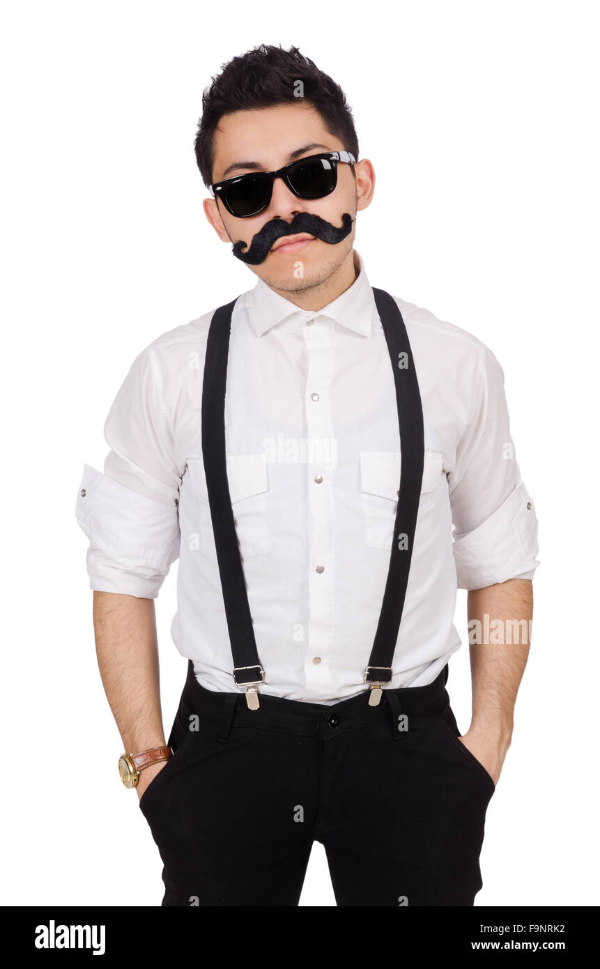 Young positive man isolated on white Stock Photo - Alamy