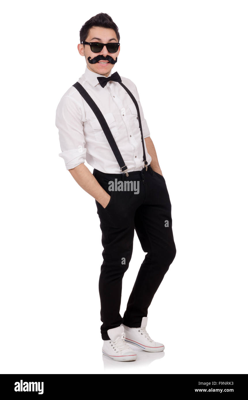 Young positive man isolated on white Stock Photo - Alamy