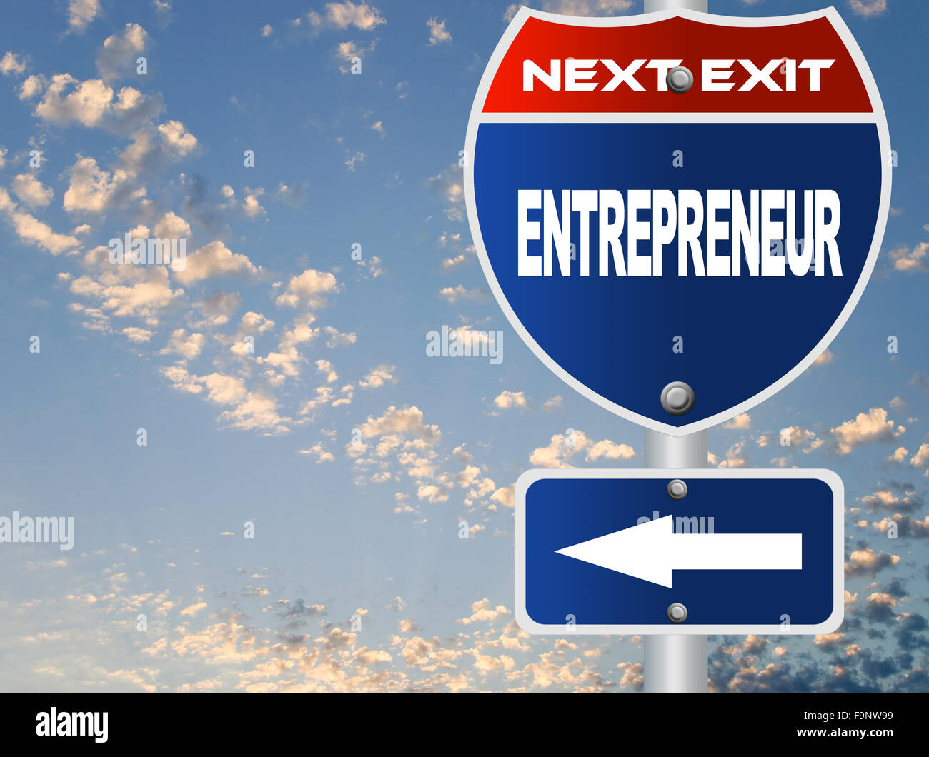 Entrepreneur road sign Stock Photo - Alamy