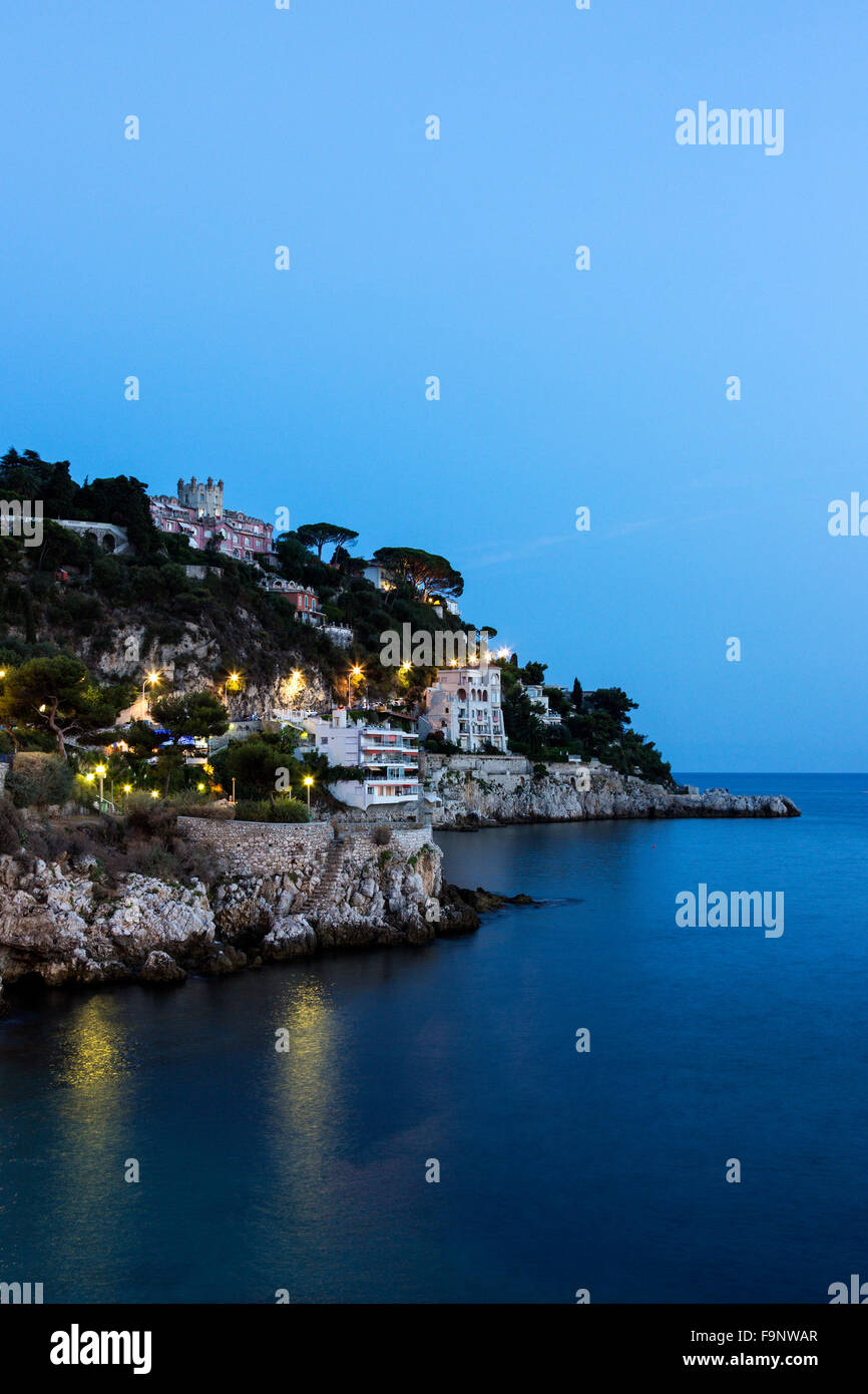 French Riviera coast in the evening Stock Photo - Alamy