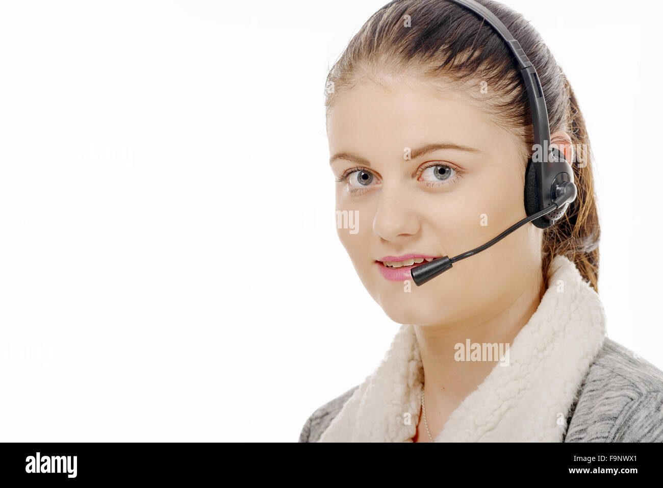 Customer support face over hi-res stock photography and images - Alamy