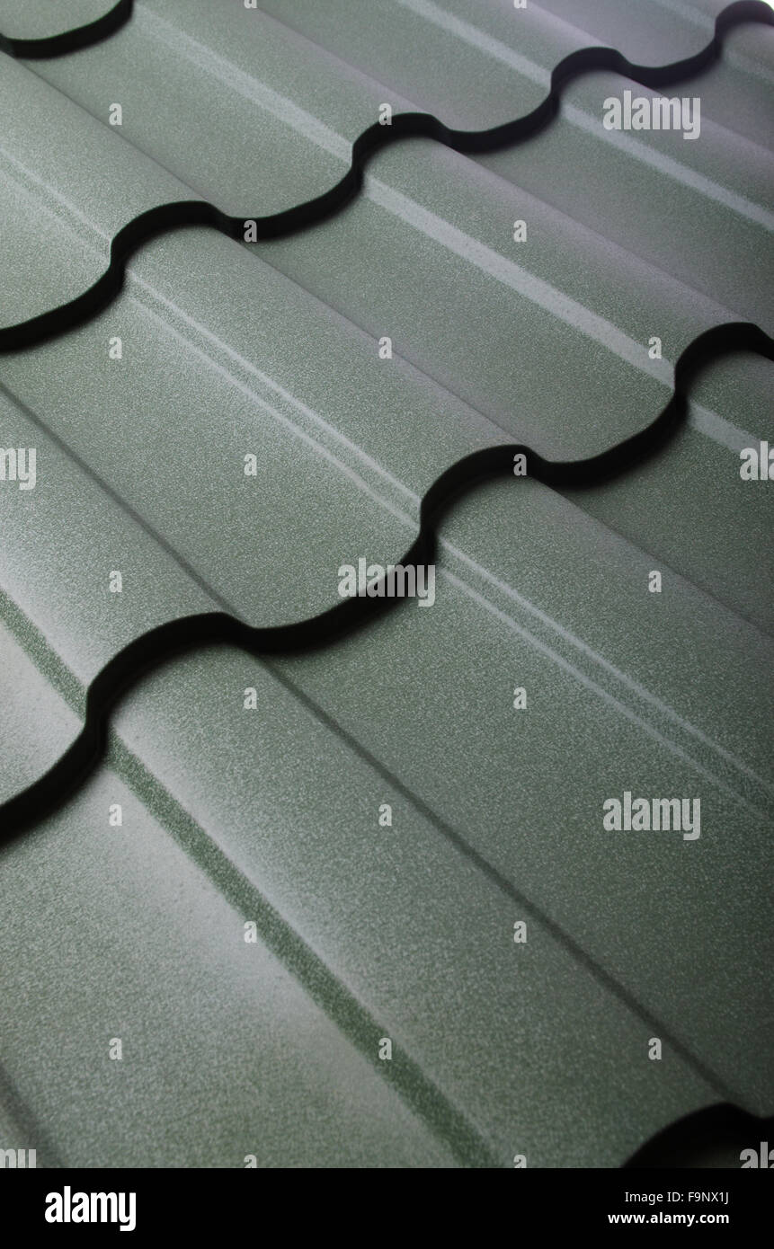Close up of metal roof tile Stock Photo - Alamy