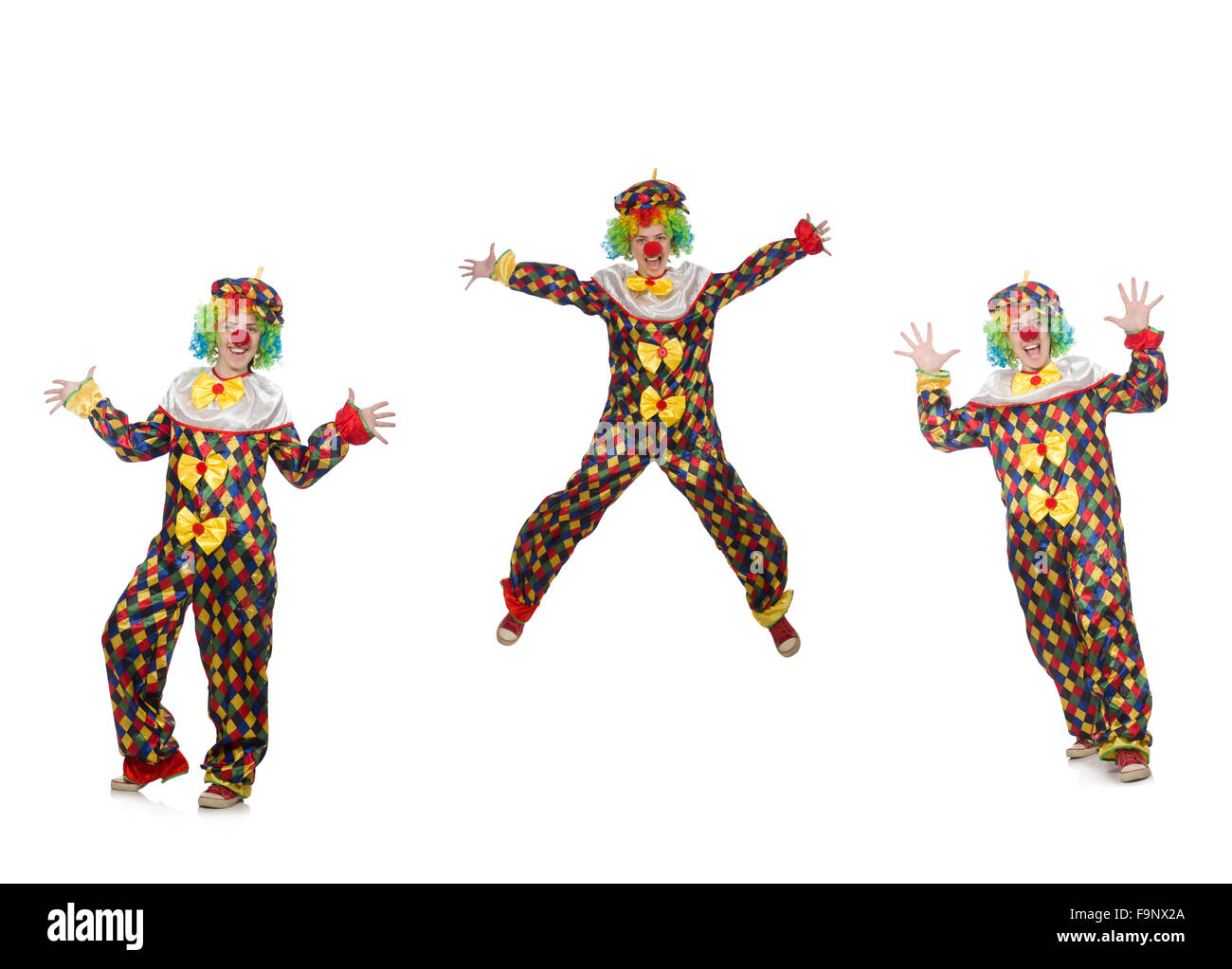 Set of clown photos isolated on white Stock Photo - Alamy